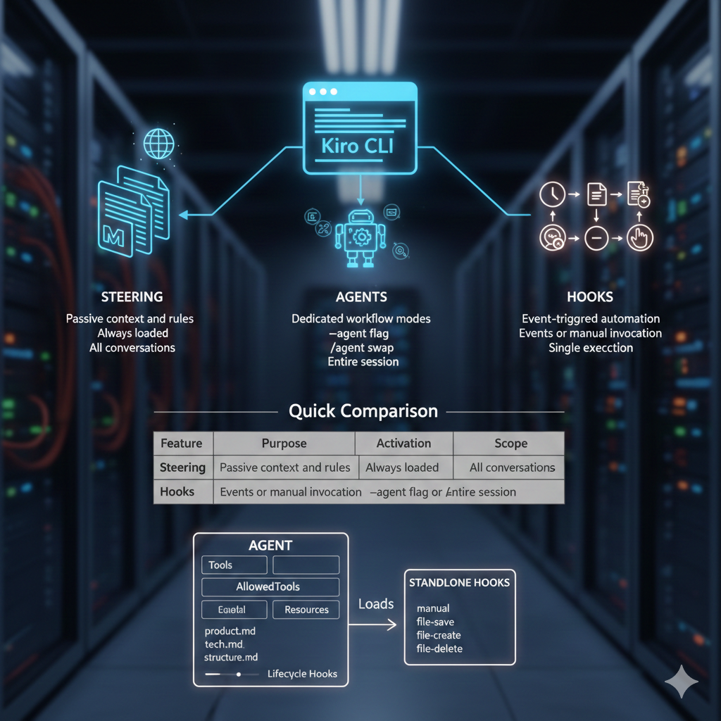 Understanding Kiro CLI Features: Steering, Agents, and Hooks - Paul Snider